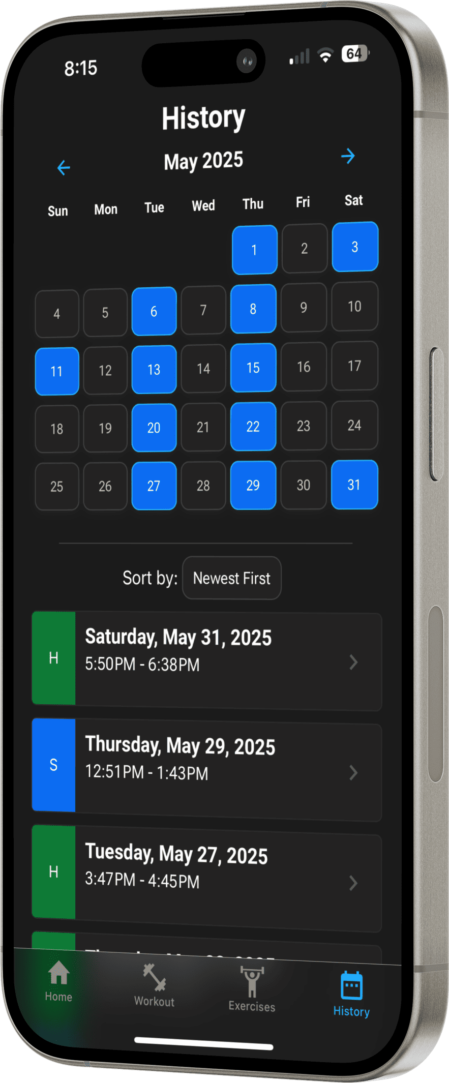 Evolve Workout Tracker